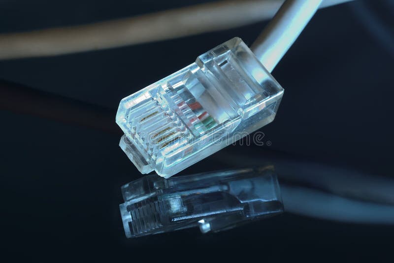 Ethernet plug (rg45) stock photo. Image of computing - 65633194