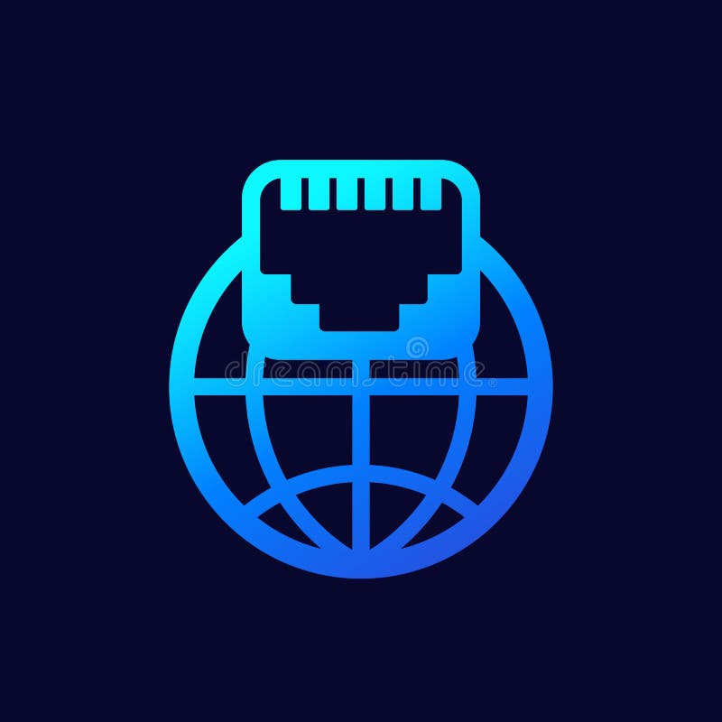 Ethernet Port Vector Icon Sign Symbol Stock Vector - Illustration of ...