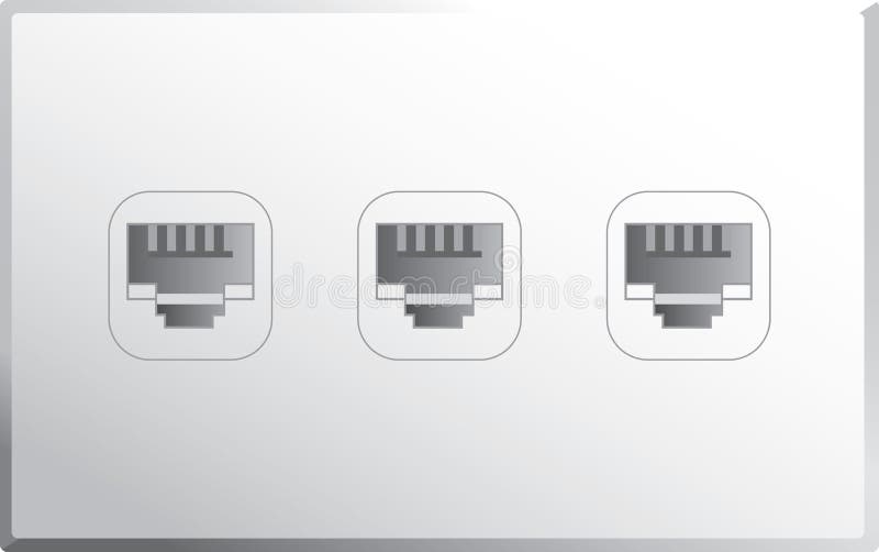 Ethernet Port Vector stock vector. Illustration of plug - 94526832