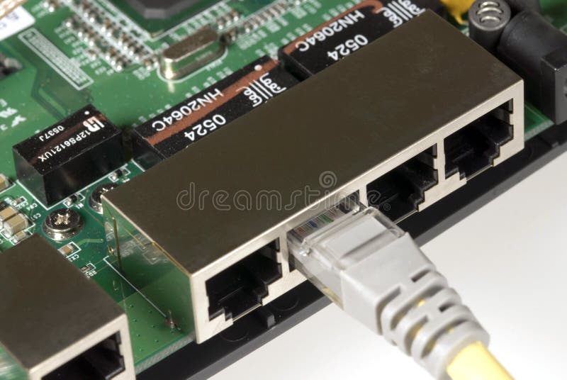 Ethernet Router and Cable stock image. Image of infrastructure - 1906855