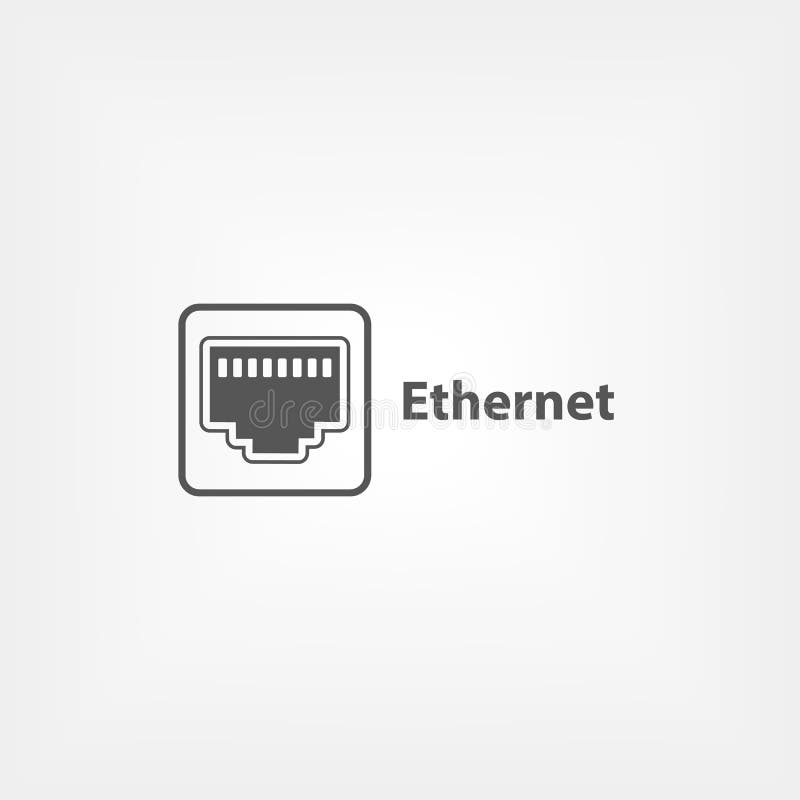 Ethernet simple icon stock vector. Illustration of jack - 108907686