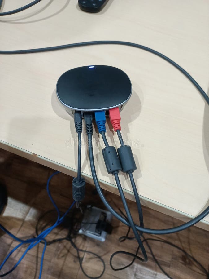 Ethernet Splitter For Connecting One Network Computer To Another Stock Image Image Of