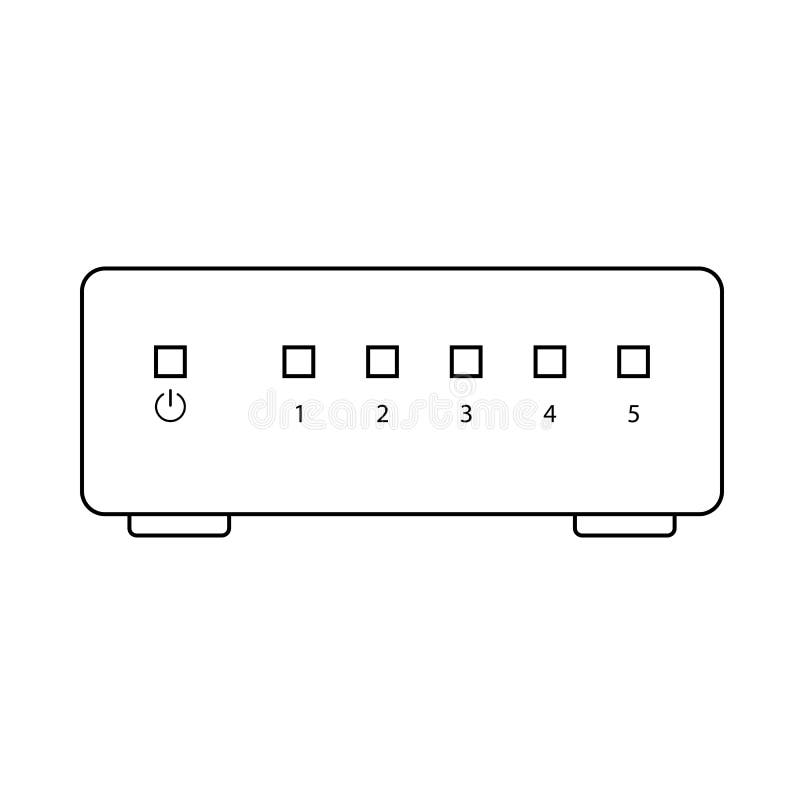 Ethernet switch icon stock illustration. Illustration of link - 144289548