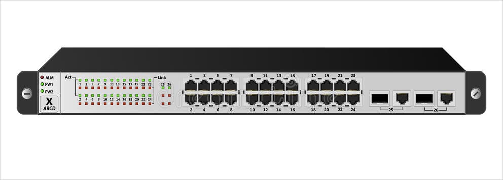 Ethernet Switch for a Large Office or Service Provider with 24 Client ...