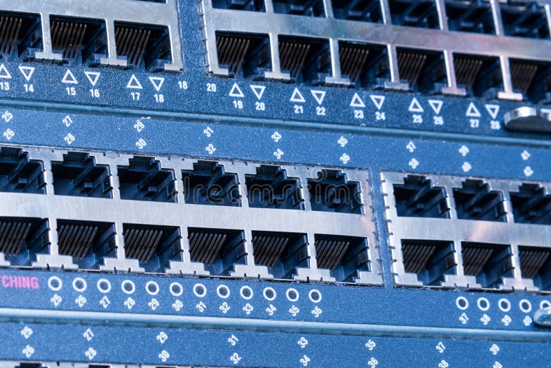 Ethernet Switch Panels Wihout Cables Stock Photo - Image of digital ...