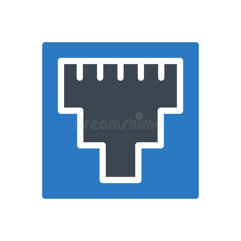 Ethernet Vector Glyph Color Icon Stock Illustration - Illustration of ...