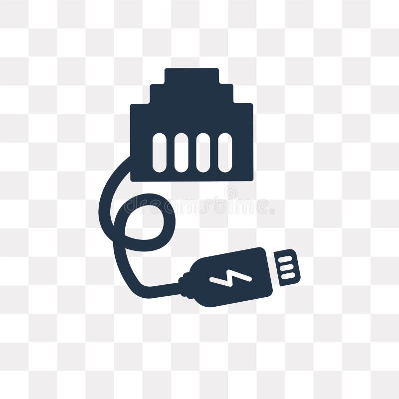 Ethernet Vector Icon Isolated on Transparent Background, Ethernet ...