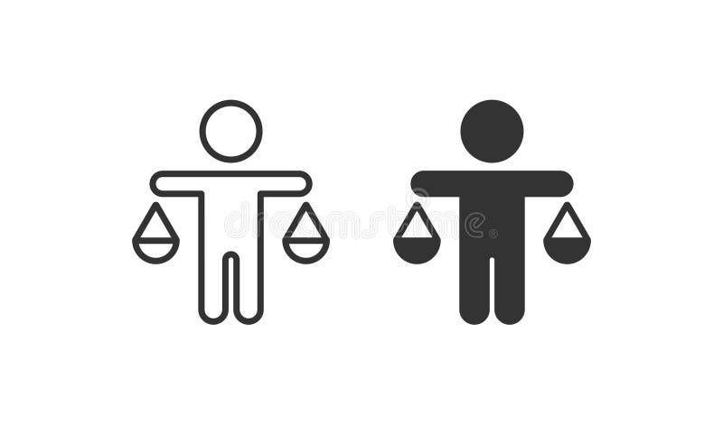 Scale of Justice Icon. Balance Symbol. Sign Scales Vector Stock ...