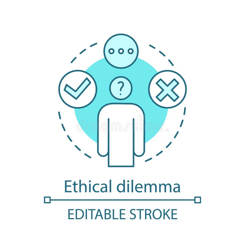 Ethical Dilemma Concept Icon Stock Vector - Illustration of decision ...