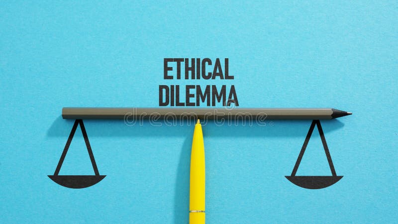 Ethical Dilemma is Shown Using the Text Stock Illustration ...