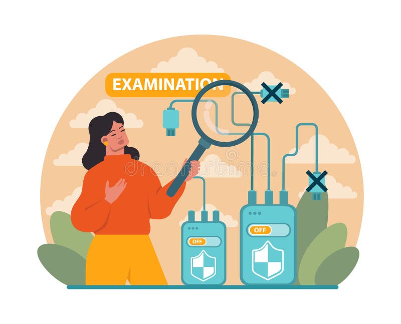 Ethical Hacker. Character Conducting a Security Penetration Test Stock ...