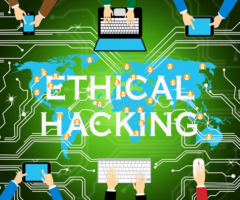 Ethical Hacking Data Breach Tracking 2d Illustration Stock Illustration ...
