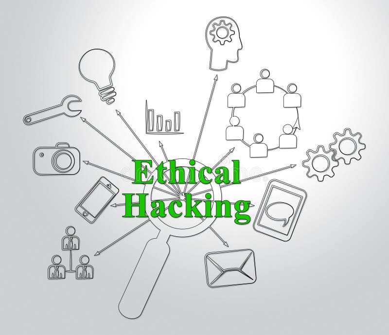 Ethical Hacking Data Breach Tracking 2d Illustration Stock Illustration ...