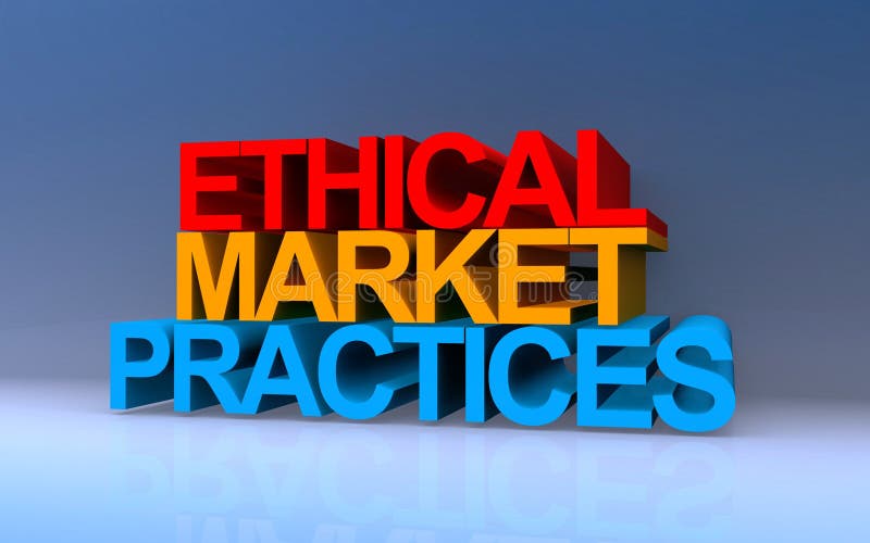 Ethical Market Practices on Blue Stock Illustration - Illustration of ...