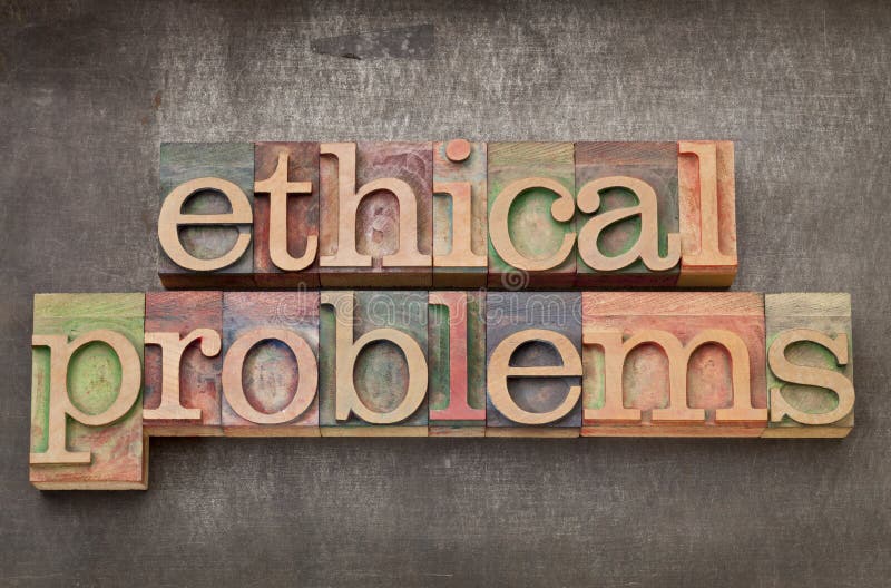 Ethical Problems in Wood Type Stock Image - Image of dilemma, word ...