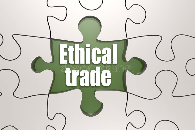 Ethical Trade Word on Jigsaw Puzzle Stock Illustration - Illustration ...