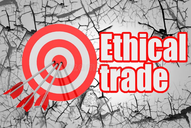 Ethical Trade Word with Red Arrow and Board Stock Illustration ...