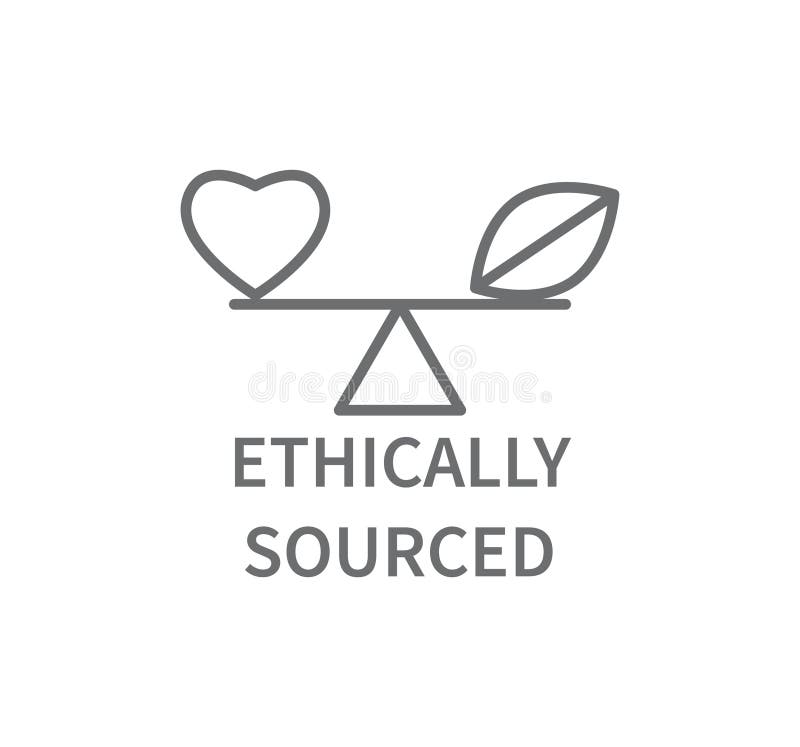 Ethically Sourced Eco Friendly Business Icon Stock Vector ...