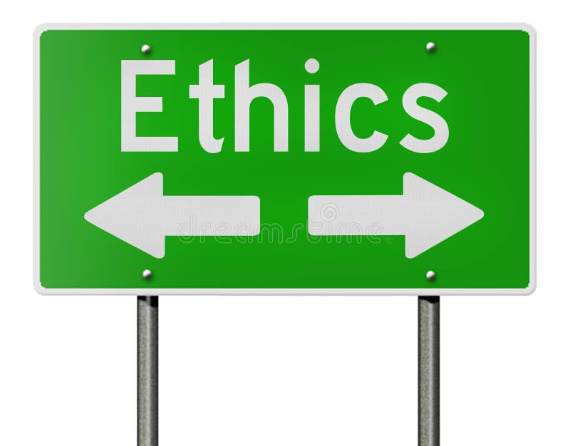 Ethics Sign Showing Values Ideology And Principles Stock Illustration ...