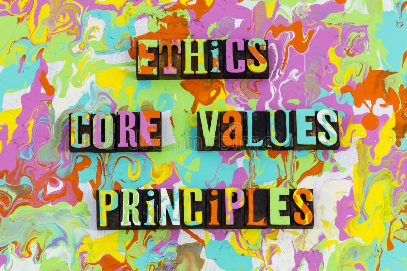 Ethics Core Values Principles Stock Illustration - Illustration of ...