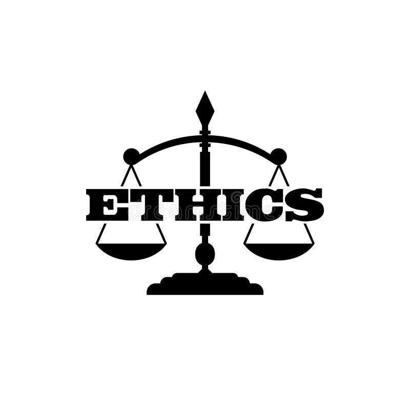 Ethics Icon for Graphic Design Isolated on White Background Stock ...