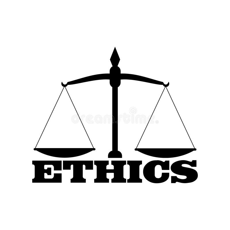 Ethics Icon for Graphic Design Isolated on White Background Stock ...