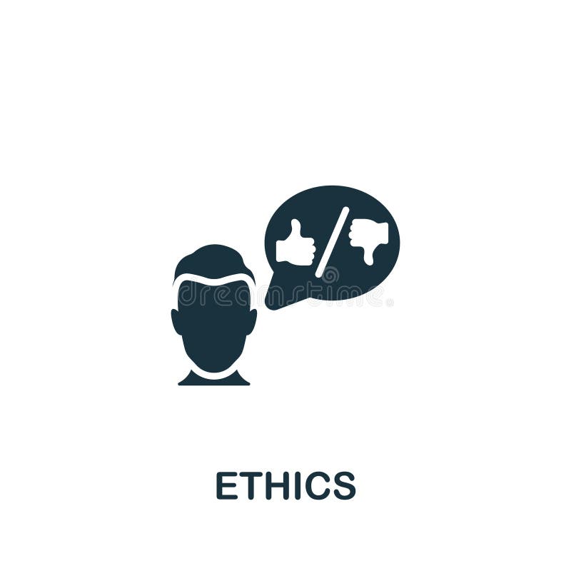 Ethics Icon. Monochrome Simple Sign from Core Values Collection Stock ...