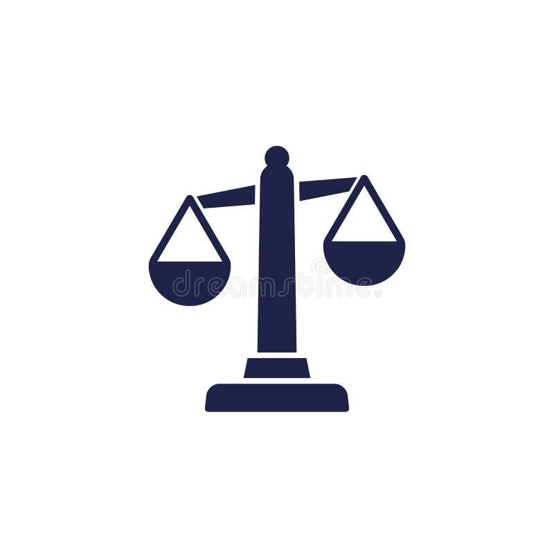 Ethics Icon with Scales on White Stock Vector - Illustration of icon ...