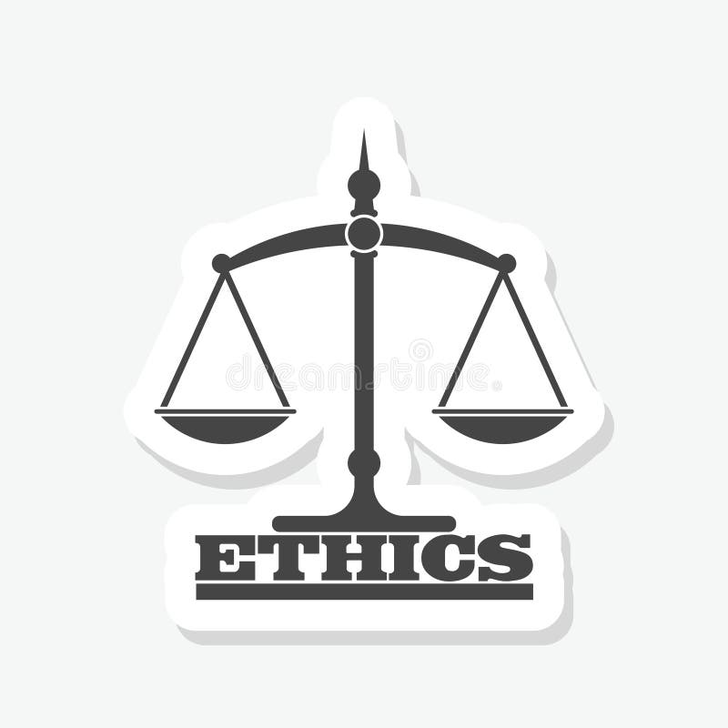 Ethics Icon for Graphic Design Isolated on White Background Stock ...