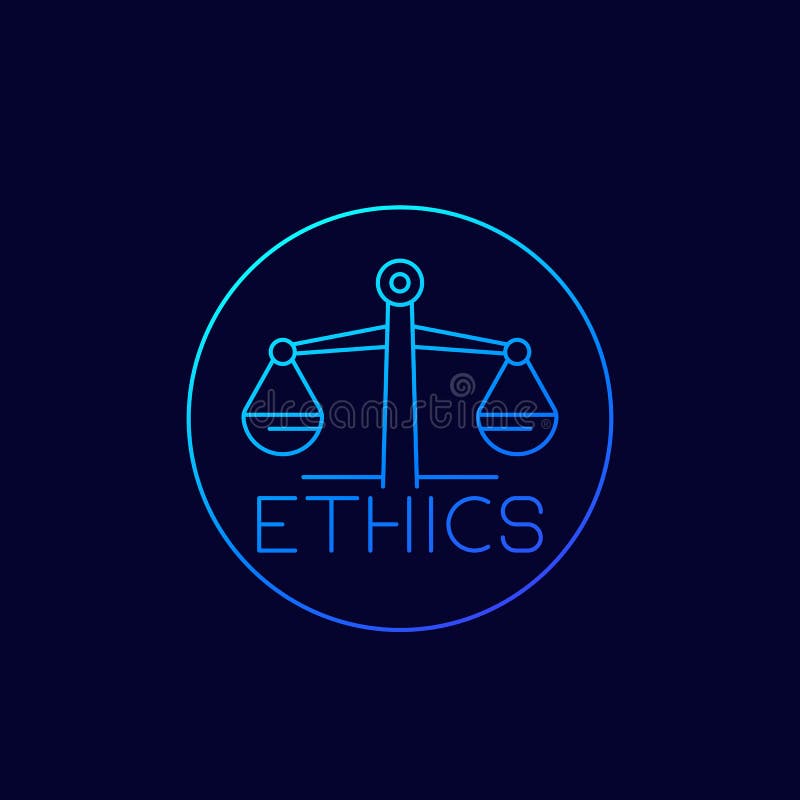 Ethics, line icon stock vector. Illustration of integrity - 181329173
