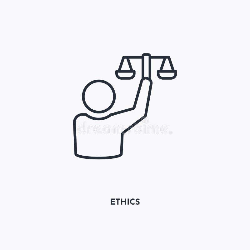 Ethics Outline Icon Vector Isolate on White Background for Your Web ...