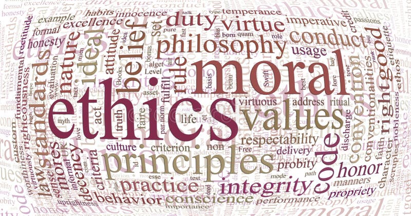 Ethics and Principles Word Cloud Stock Illustration - Illustration of ...