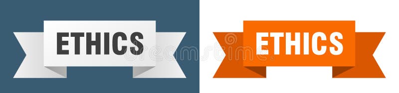 Ethics Banner Template. Ethics Ribbon Label Stock Vector - Illustration ...