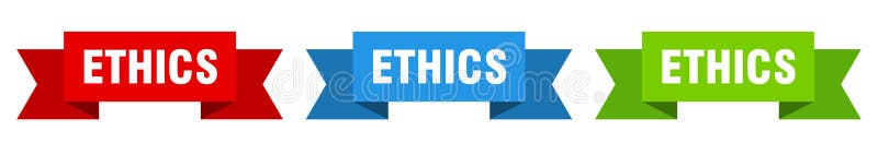 Ethics Banner Template. Ethics Ribbon Label Stock Vector - Illustration ...