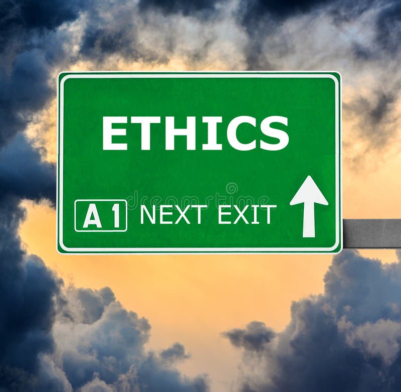 ETHICS Road Sign Against Clear Blue Sky Stock Image - Image of ...