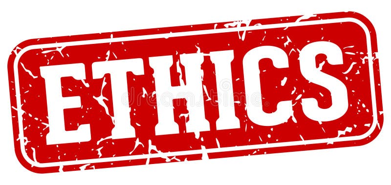 Ethics Rectangular Sign. Ethics Stamp Stock Vector - Illustration of ...
