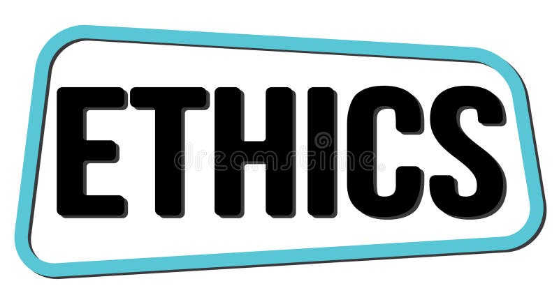 ETHICS Text on Blue-black Round Stamp Sign Stock Illustration ...