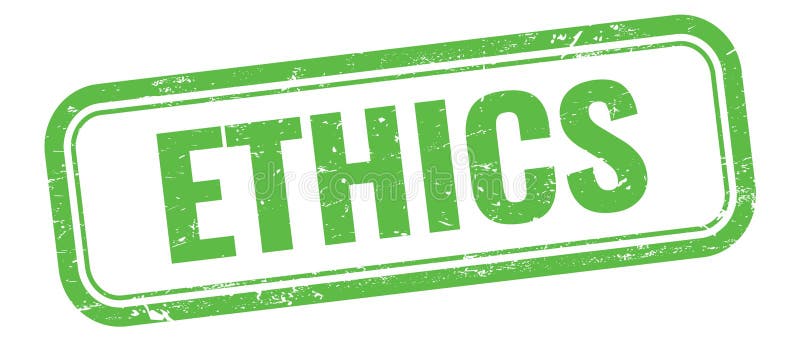 ETHICS Text on Green Grungy Vintage Stamp Stock Illustration ...