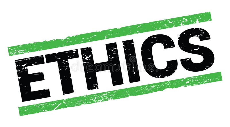 ETHICS Text on Green Rectangle Stamp Sign Stock Illustration ...