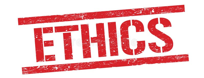 ETHICS Text on Red Vintage Lines Stamp Stock Illustration ...