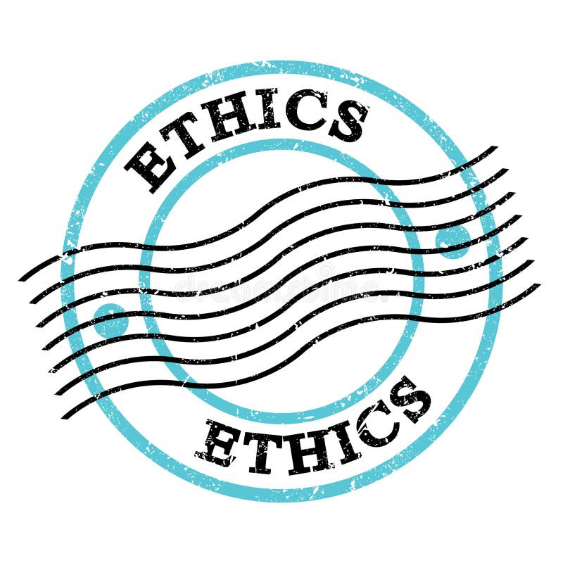 ETHICS Text on Blue-black Round Stamp Sign Stock Illustration ...