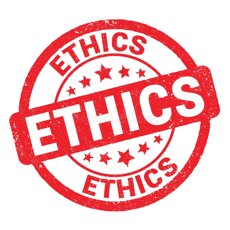 ETHICS Text Written on Red Stamp Sign Stock Illustration - Illustration ...