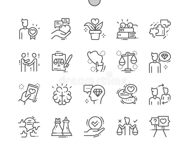 Ethics Well-crafted Pixel Perfect Vector Thin Line Icons 30 2x Grid for ...