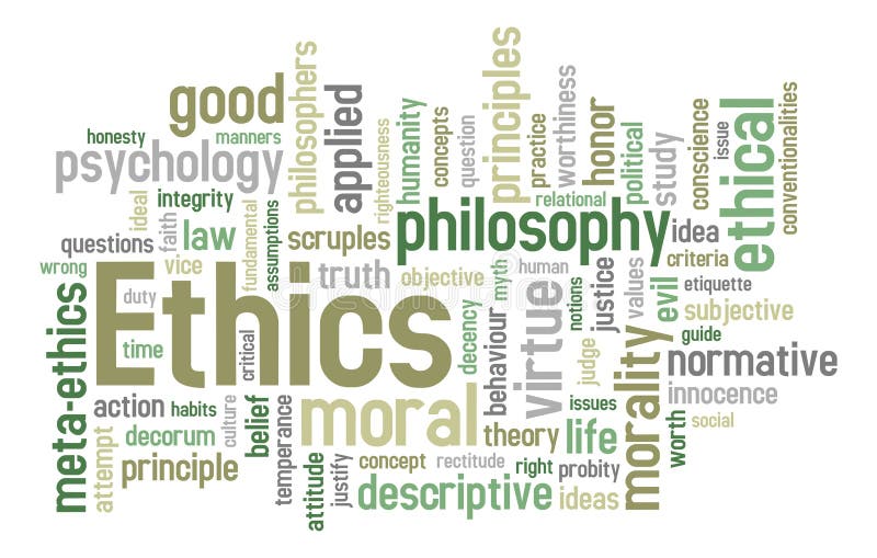 Ethics Word Cloud stock vector. Illustration of illustration - 17417990