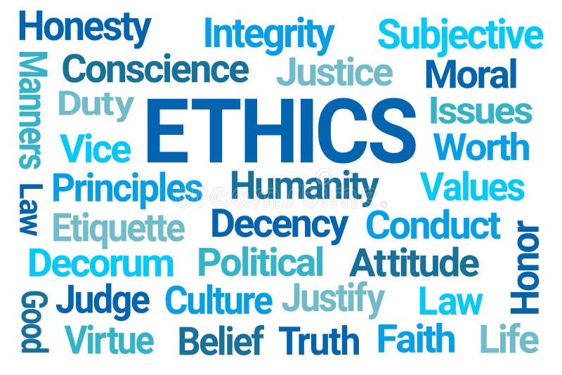 Ethics Word Cloud stock illustration. Illustration of honor - 185366348