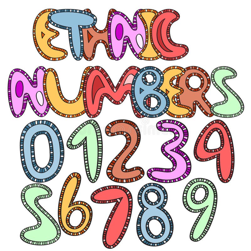 Ethinic Numbers Stock Illustrations – 1 Ethinic Numbers Stock ...