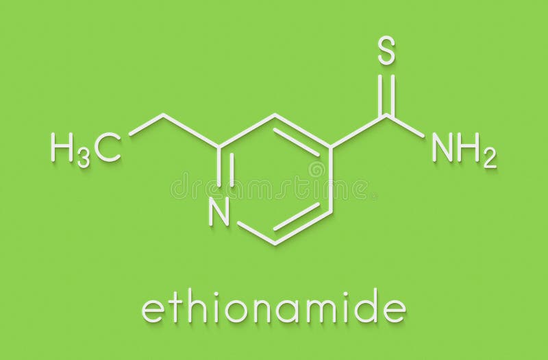 Ethionamide Tuberculosis Drug Molecule. Skeletal Formula. Stock ...