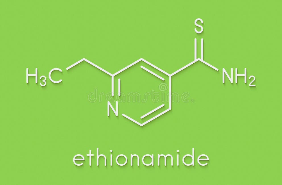 Ethionamide Tuberculosis Drug Molecule. Skeletal Formula. Stock ...
