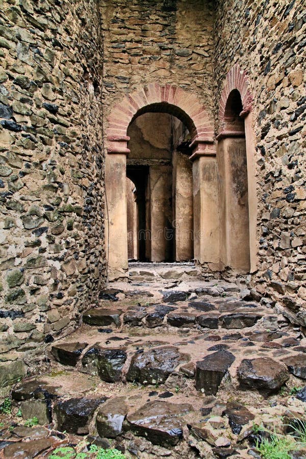Ethiopia: Ancient Fort in Gondar Stock Photo - Image of arch, stone ...