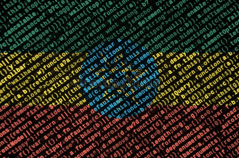 Ethiopia Flag is Depicted on the Screen with the Program Code. the ...